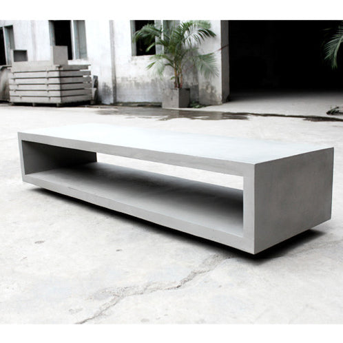 Concrete Monobloc TV Bench With Metal Legs - Do Shop