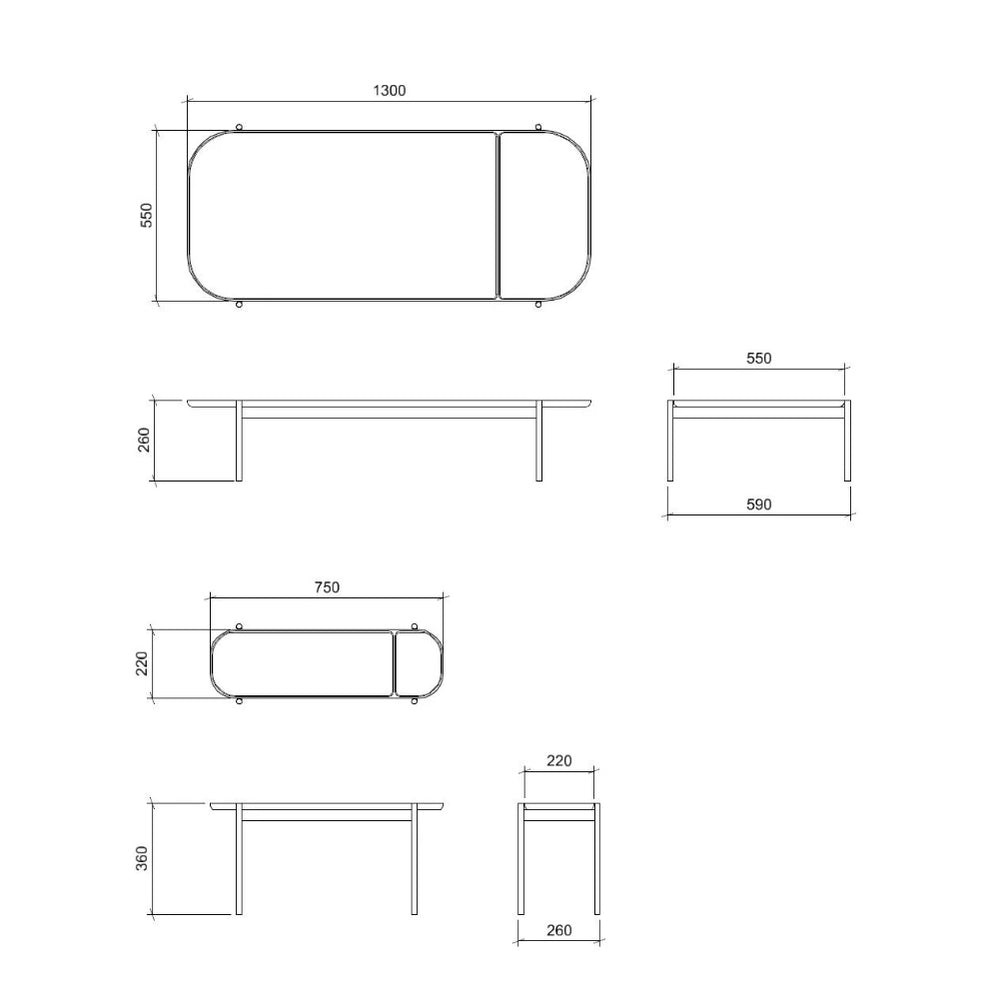 Riley Side / Over and Coffee Tables by Dare Studio | Do Shop