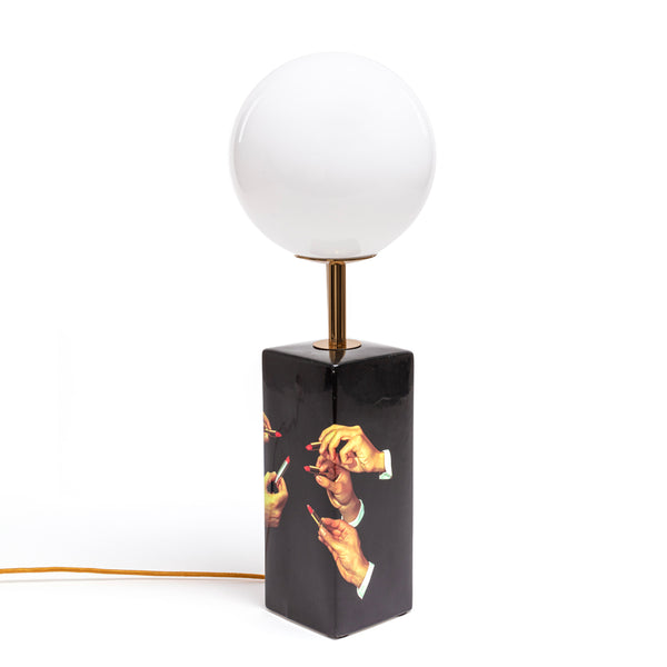 Black Lipstick Table Lamp by Seletti Wears Toiletpaper | Do Shop